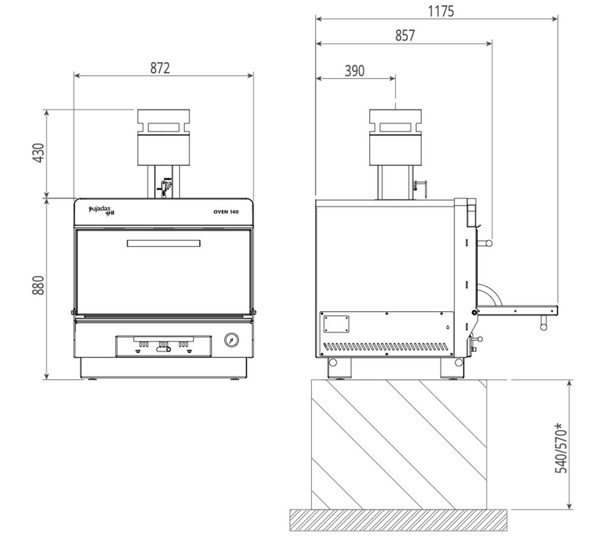 PUJADAS - HORNO BRASA PREMIUM OVEN 140 - instalacioneshosteleria