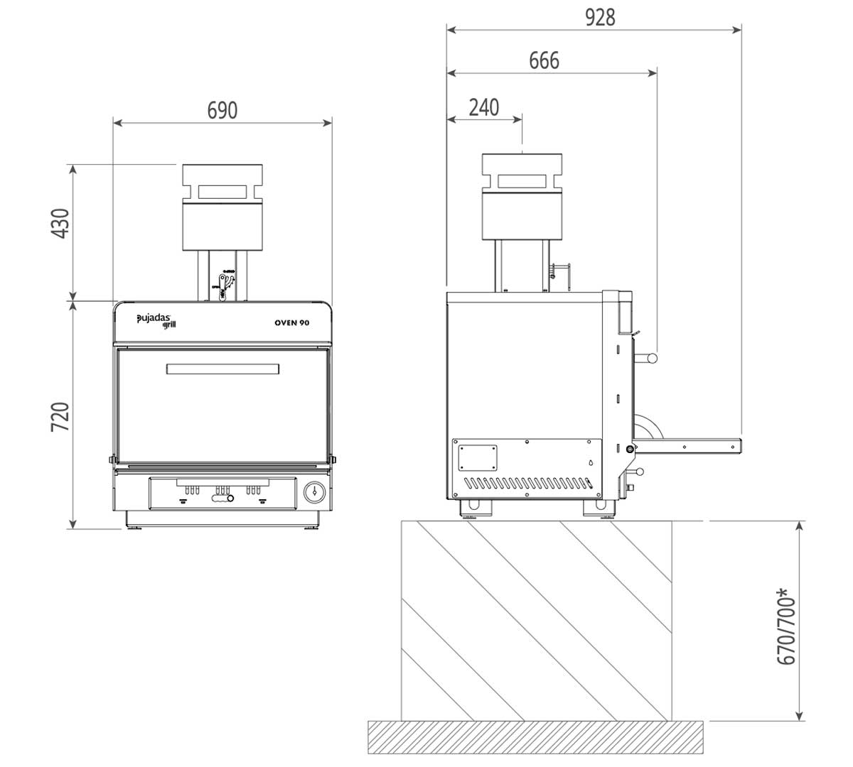 PUJADAS - HORNO BRASA PREMIUM OVEN 90 - instalacioneshosteleria